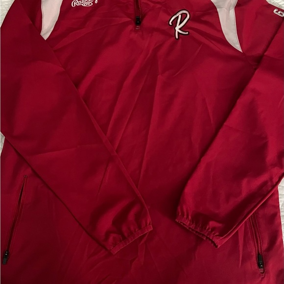 Rawlings | Jackets & Coats | Sports Windbreaker Red With White Accent ...
